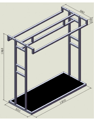 Retail Clothing Display Rails Wardrobe - Lazziano Clothing Display System